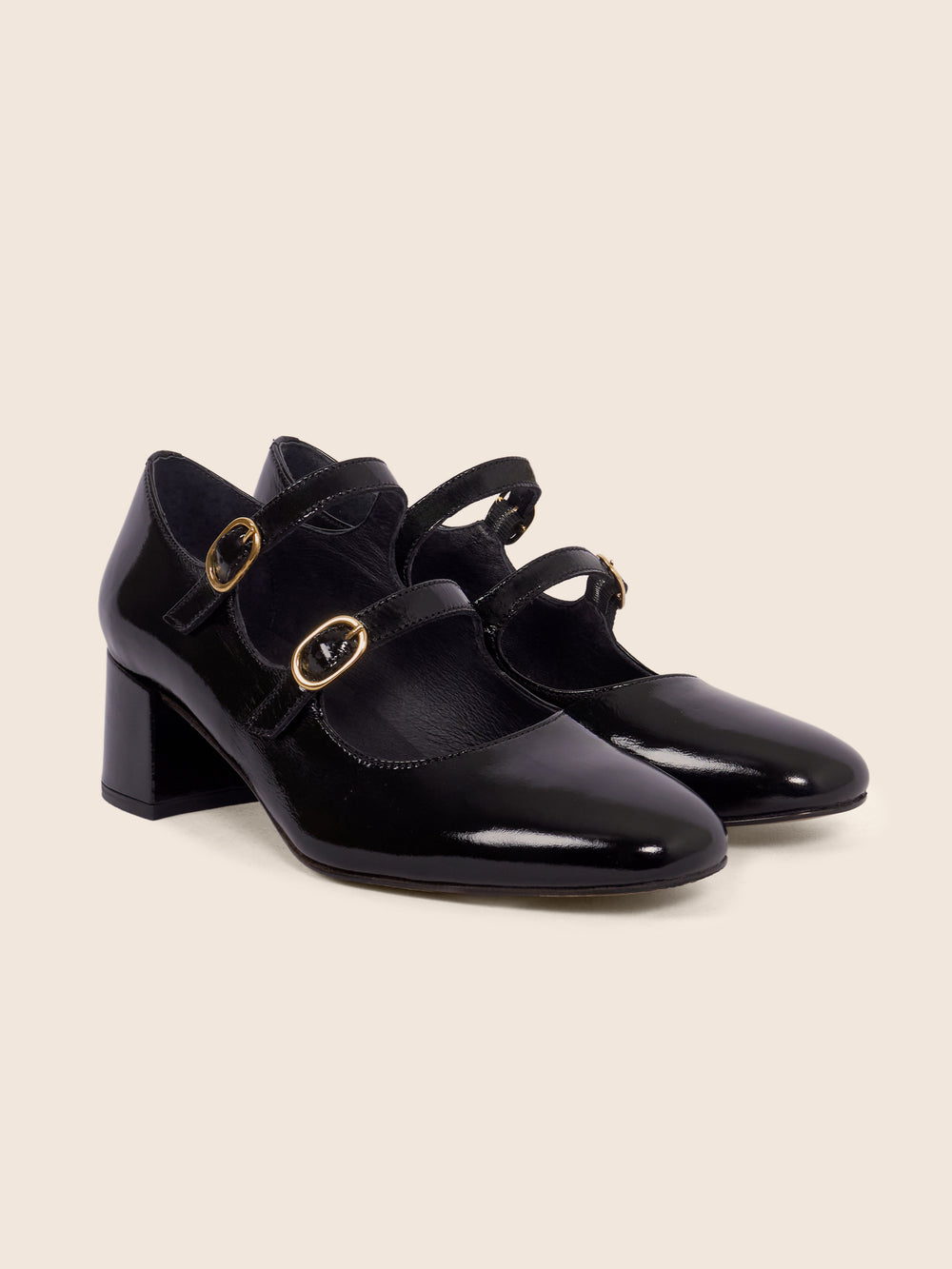 Women's black patent leather Mary-Janes | JULES & JENN