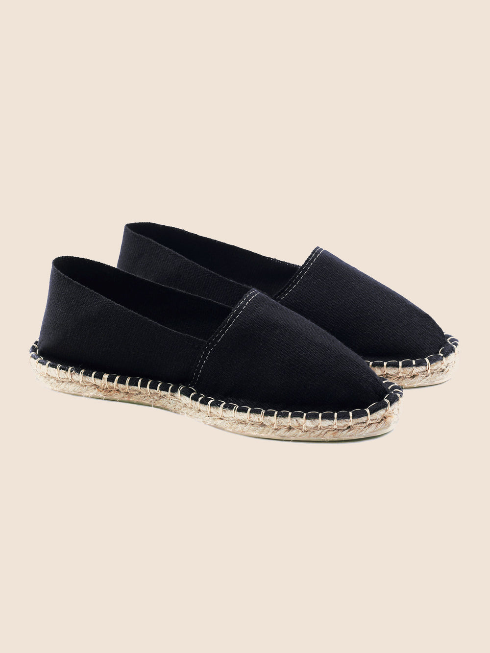 Black cotton canvas espadrilles made in France | JULES & JENN
