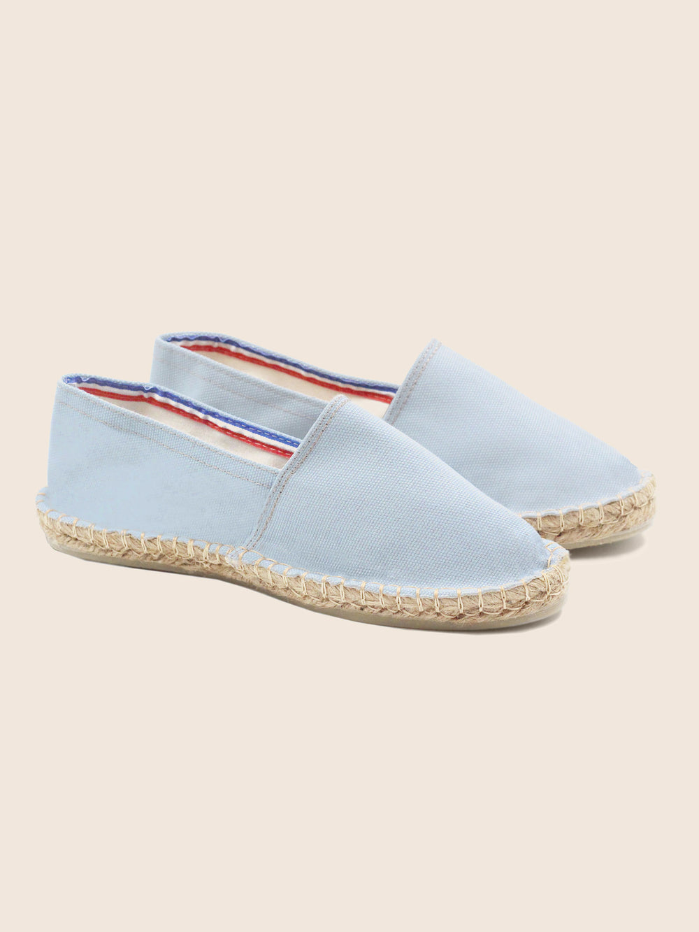 Espadrilles toile coton recyclé bleu clair made in France | JULES & JENN