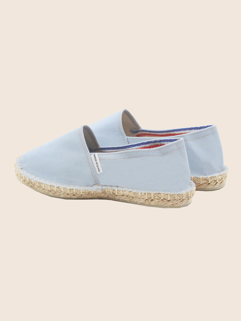 Espadrilles toile coton recyclé bleu clair made in France | JULES & JENN