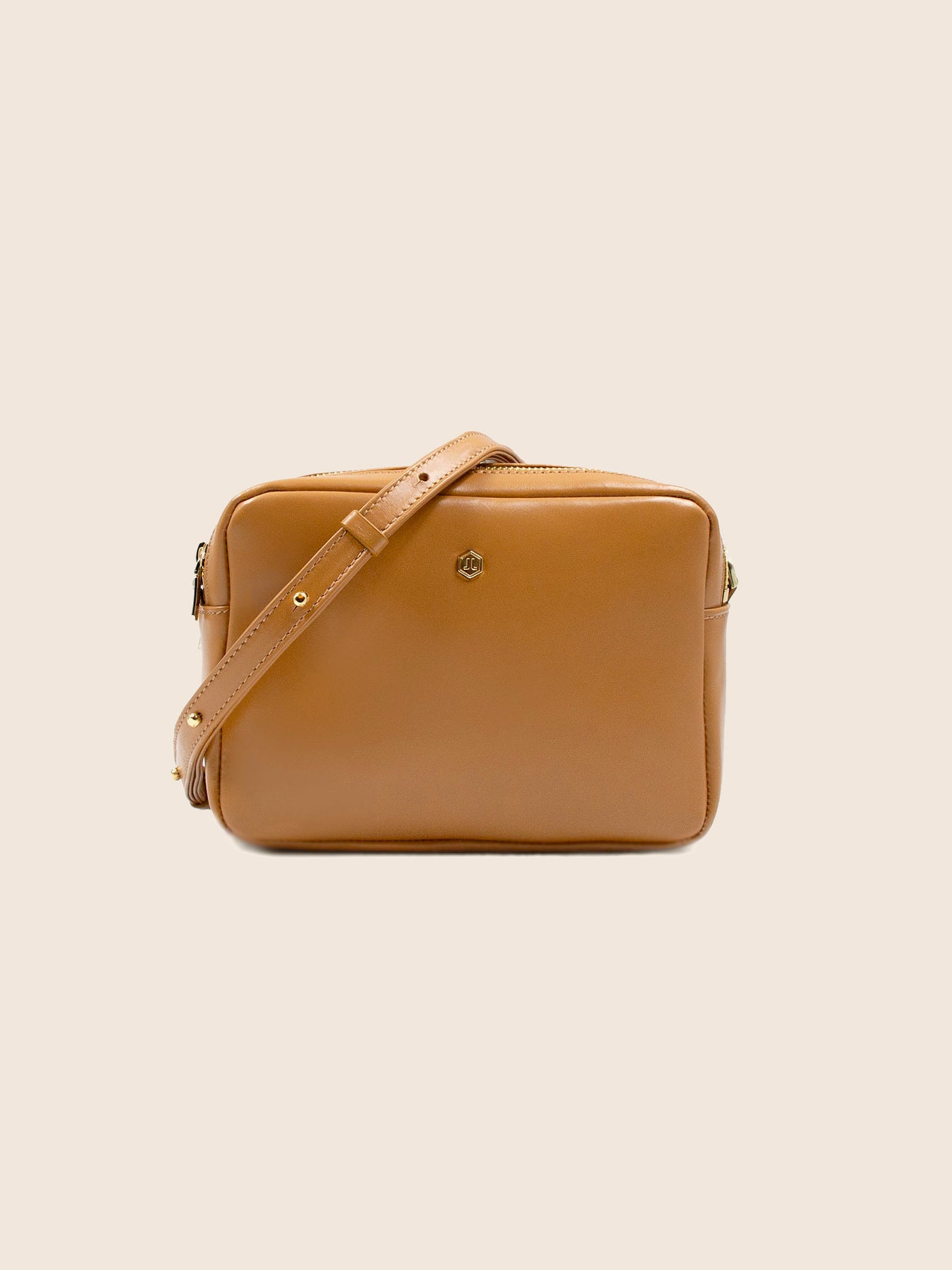 Women's Tan Leather Shoulder Bag. Gabrielle Model | JULES & JENN